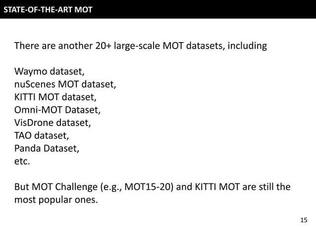 Introduction to multiple object tracking | PPTX