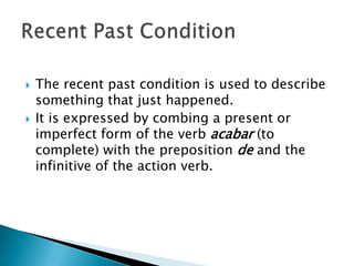 Recent past condition | PPT