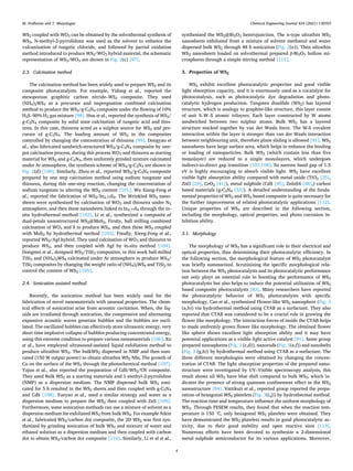 Recent progress in Tungsten disulphide based Photocatalyst for Hydrogen ...