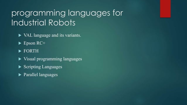 Recent progress on programming methods for industrial robots | PPT