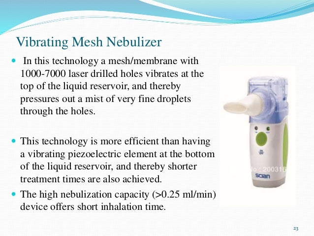 Recent recommendation for nasal nebulization