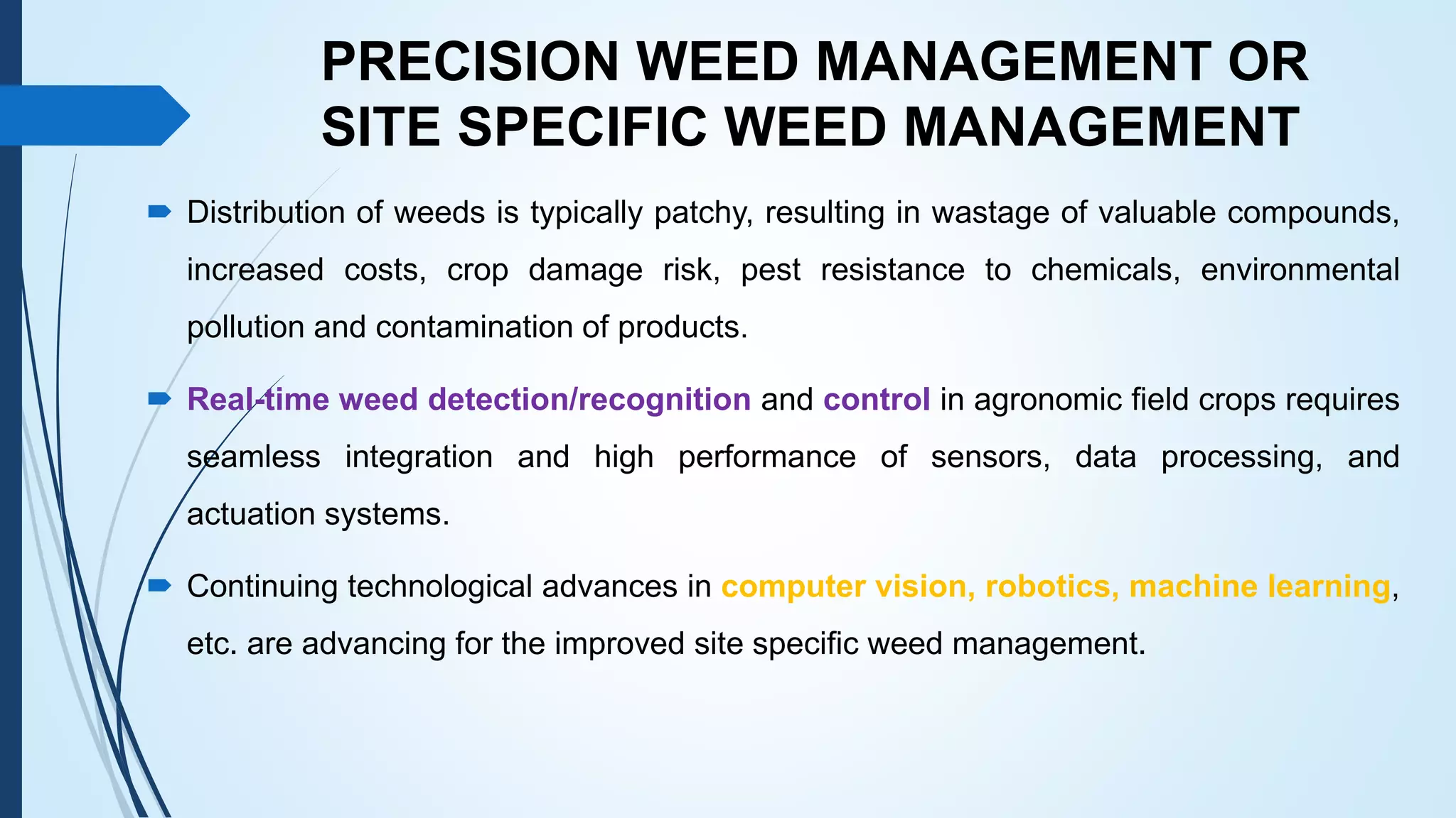Recent techniques and Modern tools in weed management | PPTX