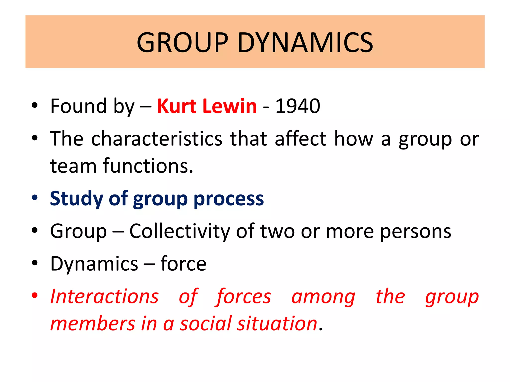 Recent Training Techniques: Team Building and Group Dynamics | PPTX | Science