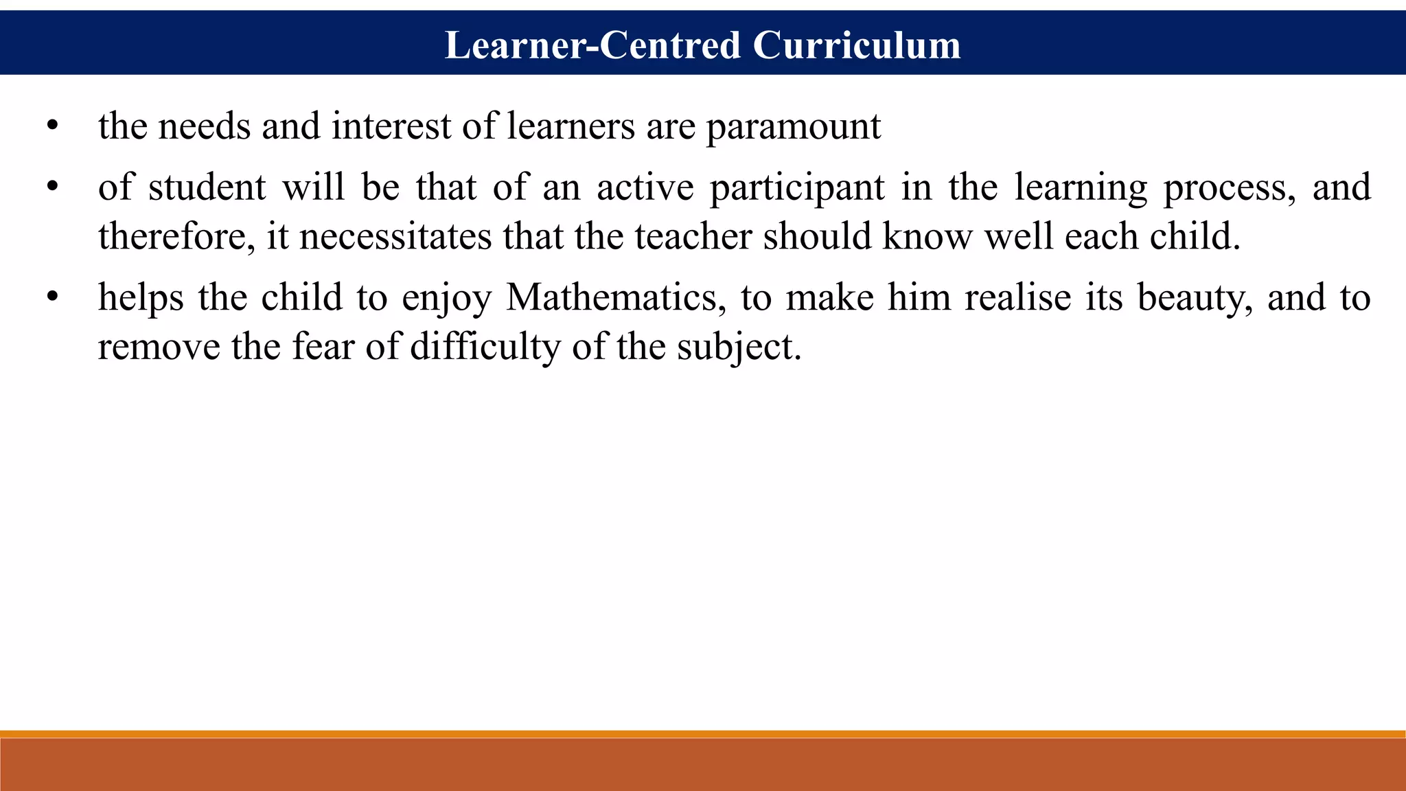 Recent Trend in Mathematics Curriculum Development | PPTX