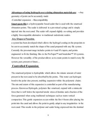 Recent trend in obturation materials | DOCX