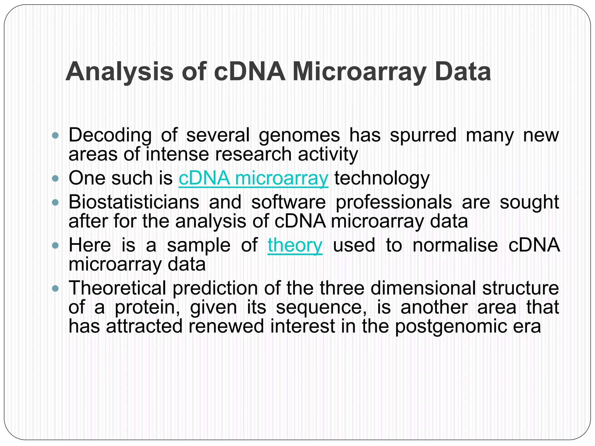 Recent trends in bioinformatics | PPT