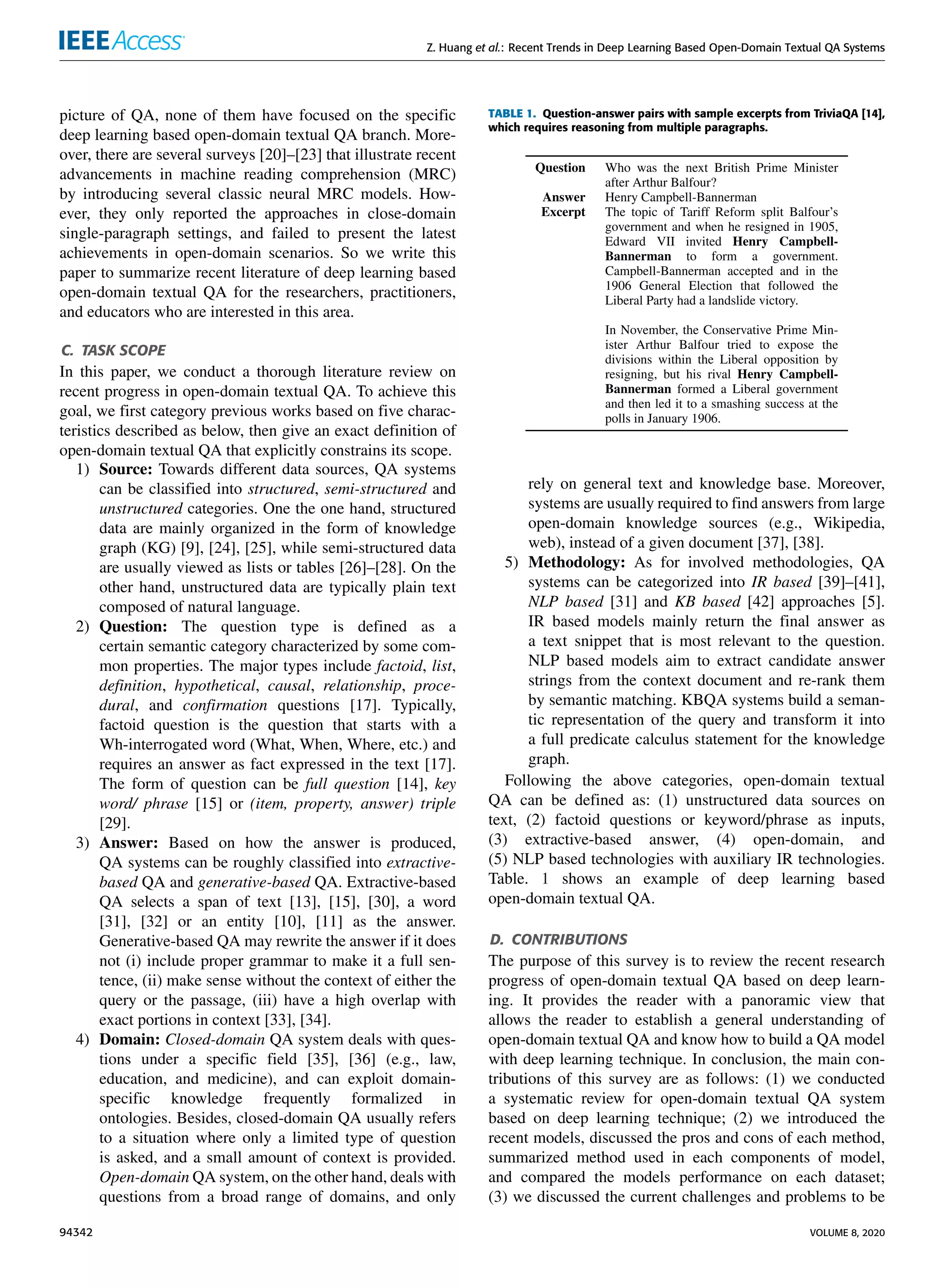 Recenttrendsindeeplearningbasedopen Domaintextualquestionansweringsystemspdf