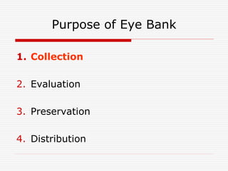 Recent trends in eye banking | PPT
