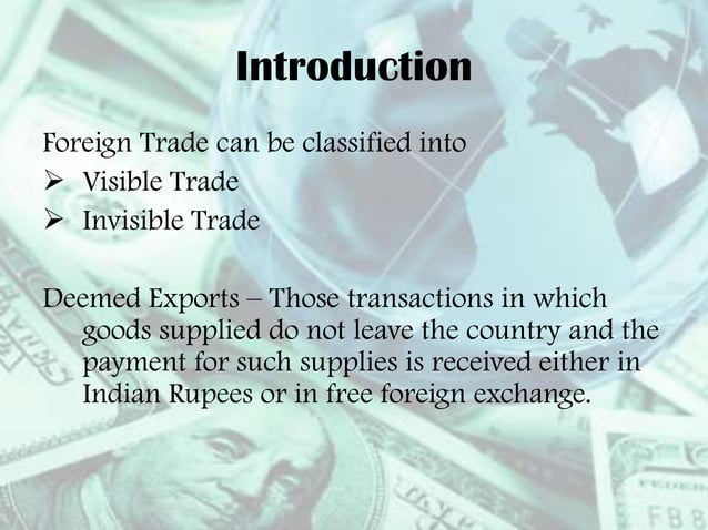 Recent trends in foreign trade in india | PPTX