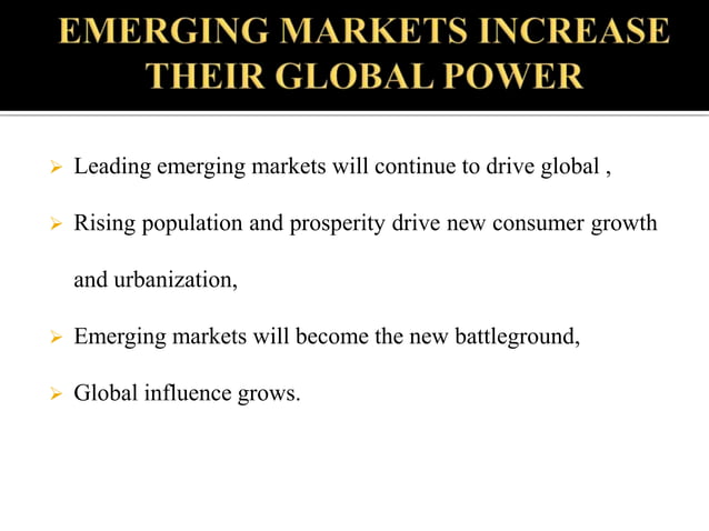 Recent trends in global business .ppt | Business | Business and Finance