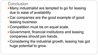 Recent trends in leasing | PPT