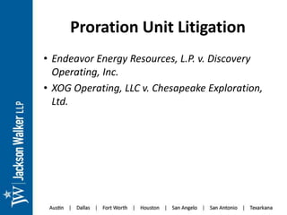 Recent Trends in Oil & Gas Litigation | PPTX