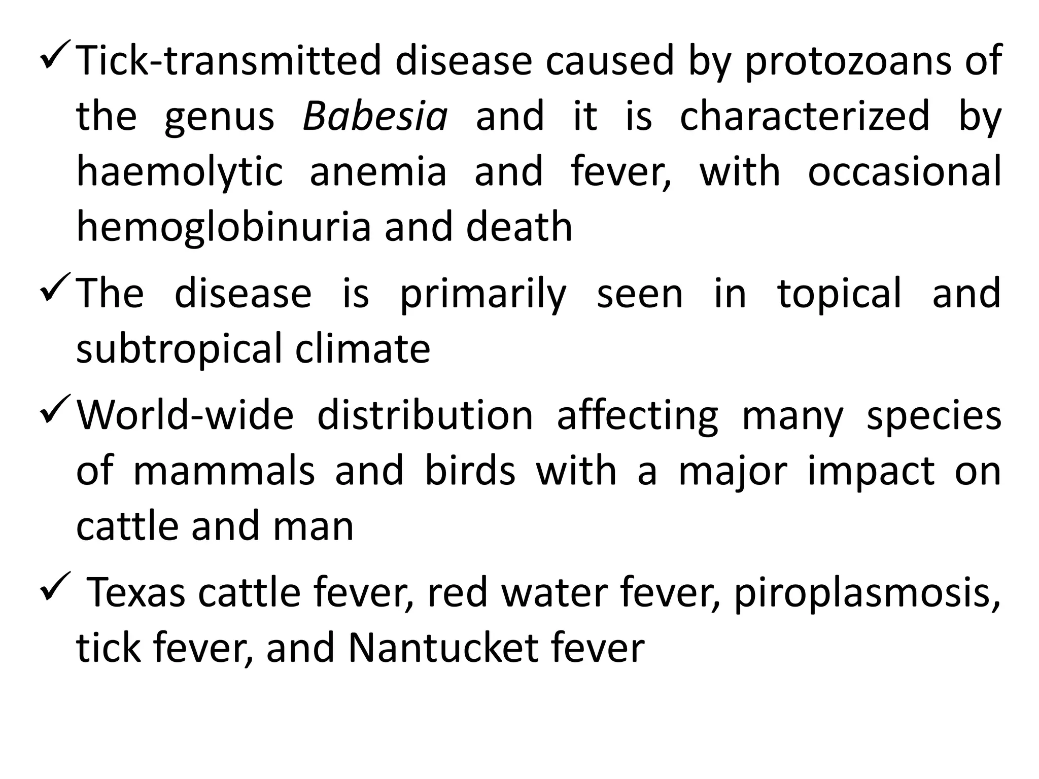 Recent trends in the therapeutic management of babesiosis.pptx