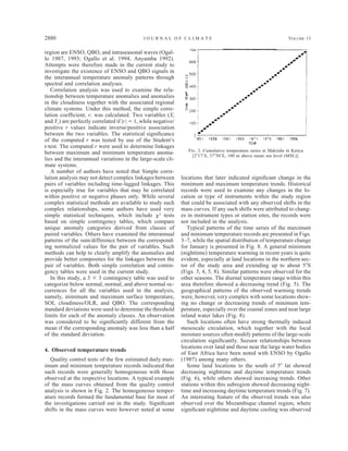 Recent trends of minimum and maximum surface temperatures over eastern ...