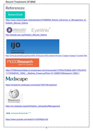 Recent Treatment of DME | PDF
