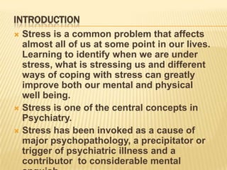 Recent understanding about stress | PPT