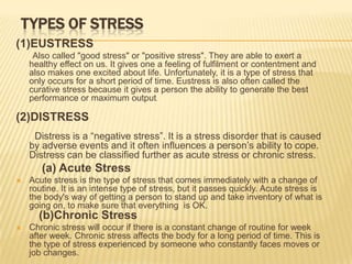 Recent understanding about stress | PPTX