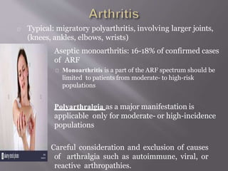 Recent update in acute rheumatic fever 2018 | PPT