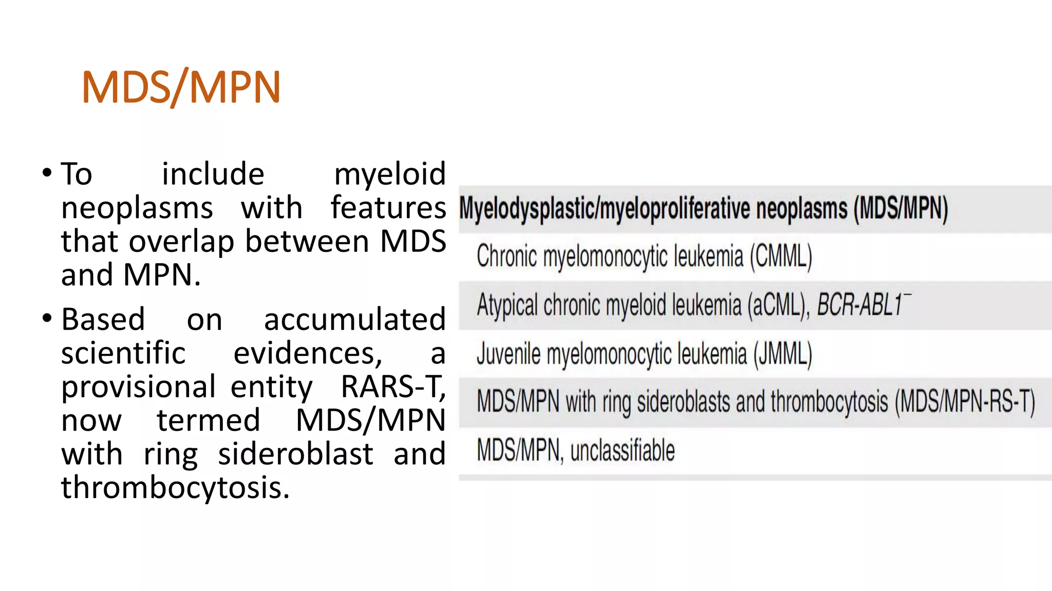 Recent updates in classification of mds and myeloid neoplasm | PPT