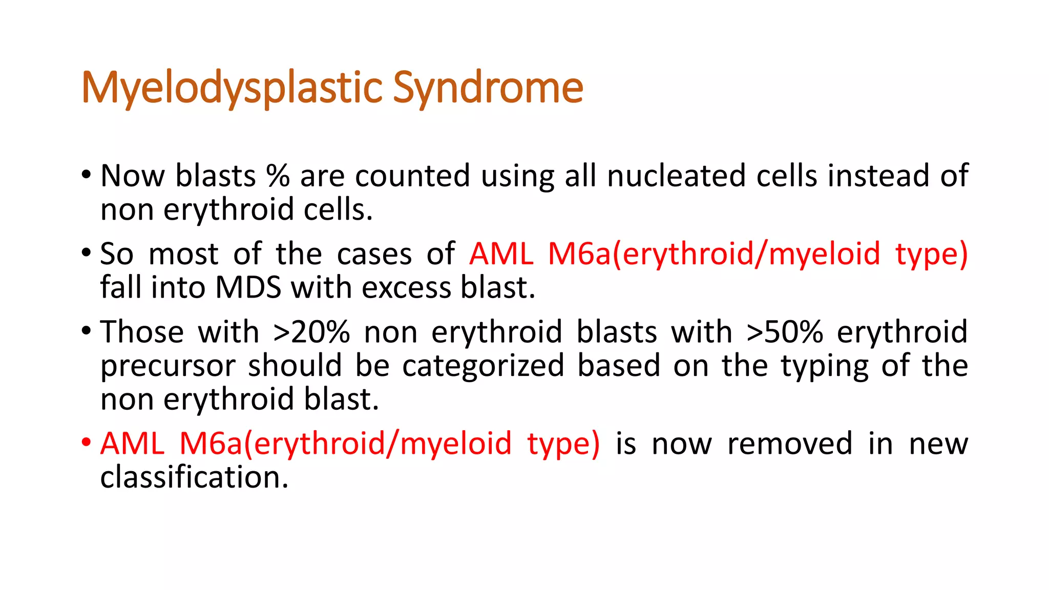 Recent updates in classification of mds and myeloid neoplasm | PPT