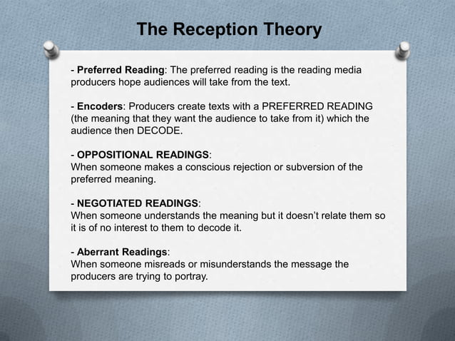 Reception theory | PPTX