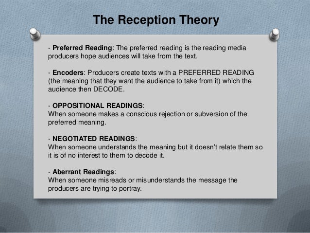 Reception theory