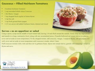 Recipes for the tmd patient | PPTX