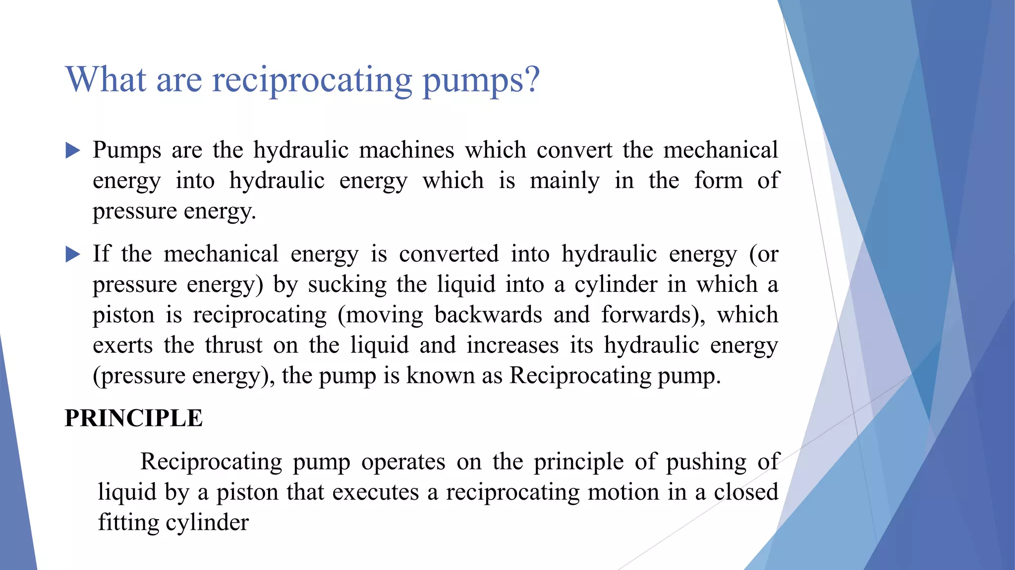 Receprocating pump | PPTX