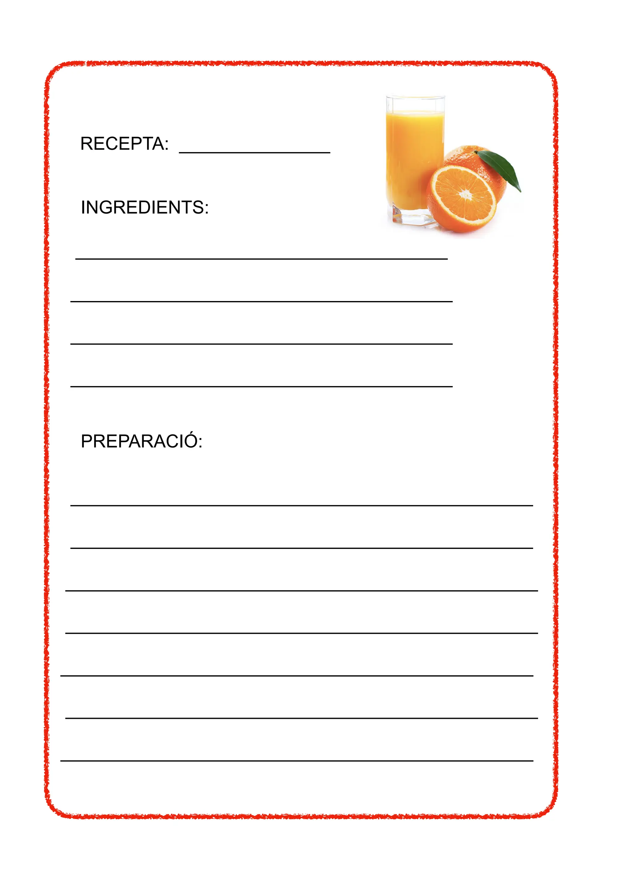 PLANTILLA PER FER UNA RECEPTA ORDENADA. | PDF