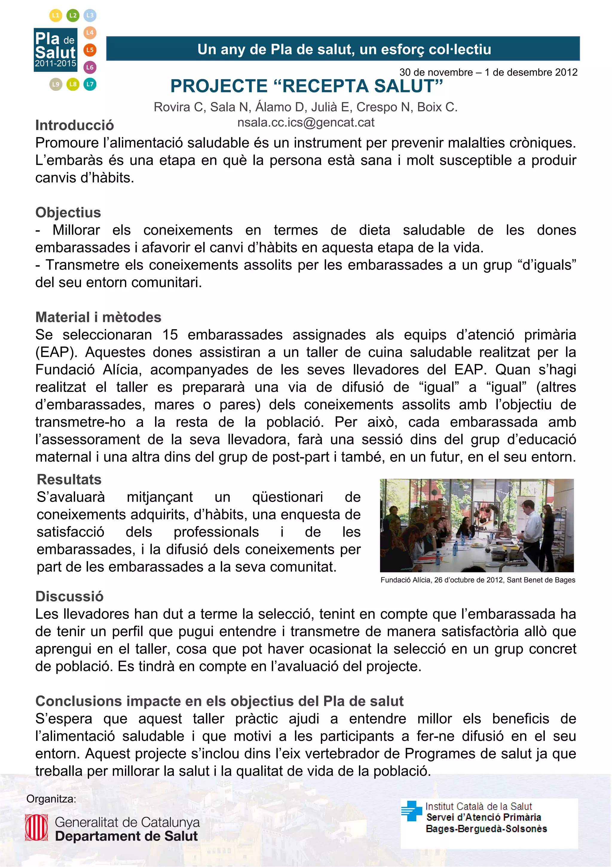 Projecte Recepta Salut | PDF