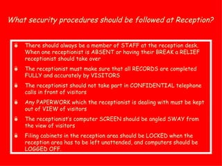 Standard Grade Administration - Reception Services | PPT