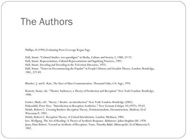 Reception Theory | PPT