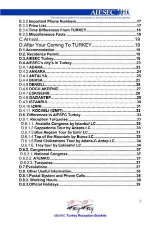 Reception booklet of_turkey | PDF
