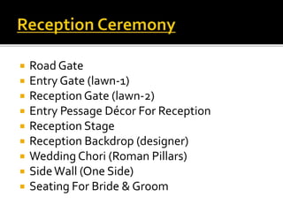 Reception ceremony | PPTX