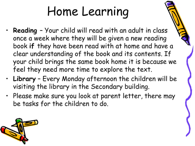 Reception Information 2016-17 | PPTX | Homework and Study | Education