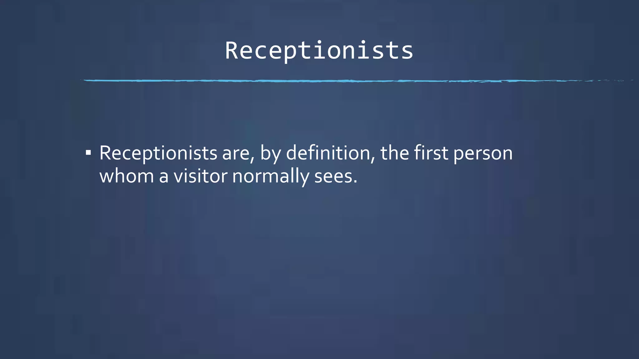 Receptionist Skills | Pptx