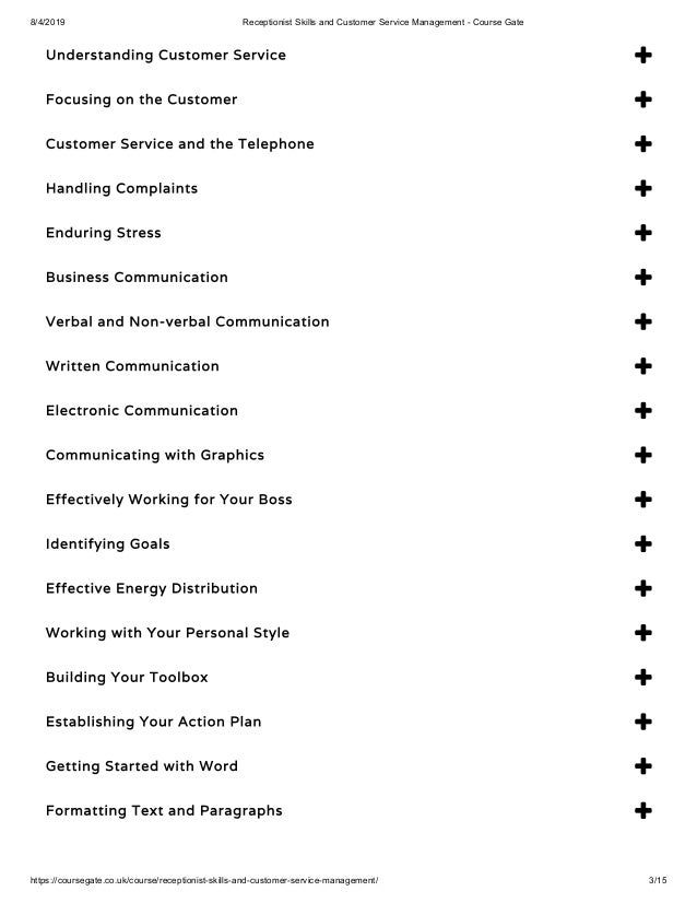 Receptionist Skills And Customer Service Management - Course Gate