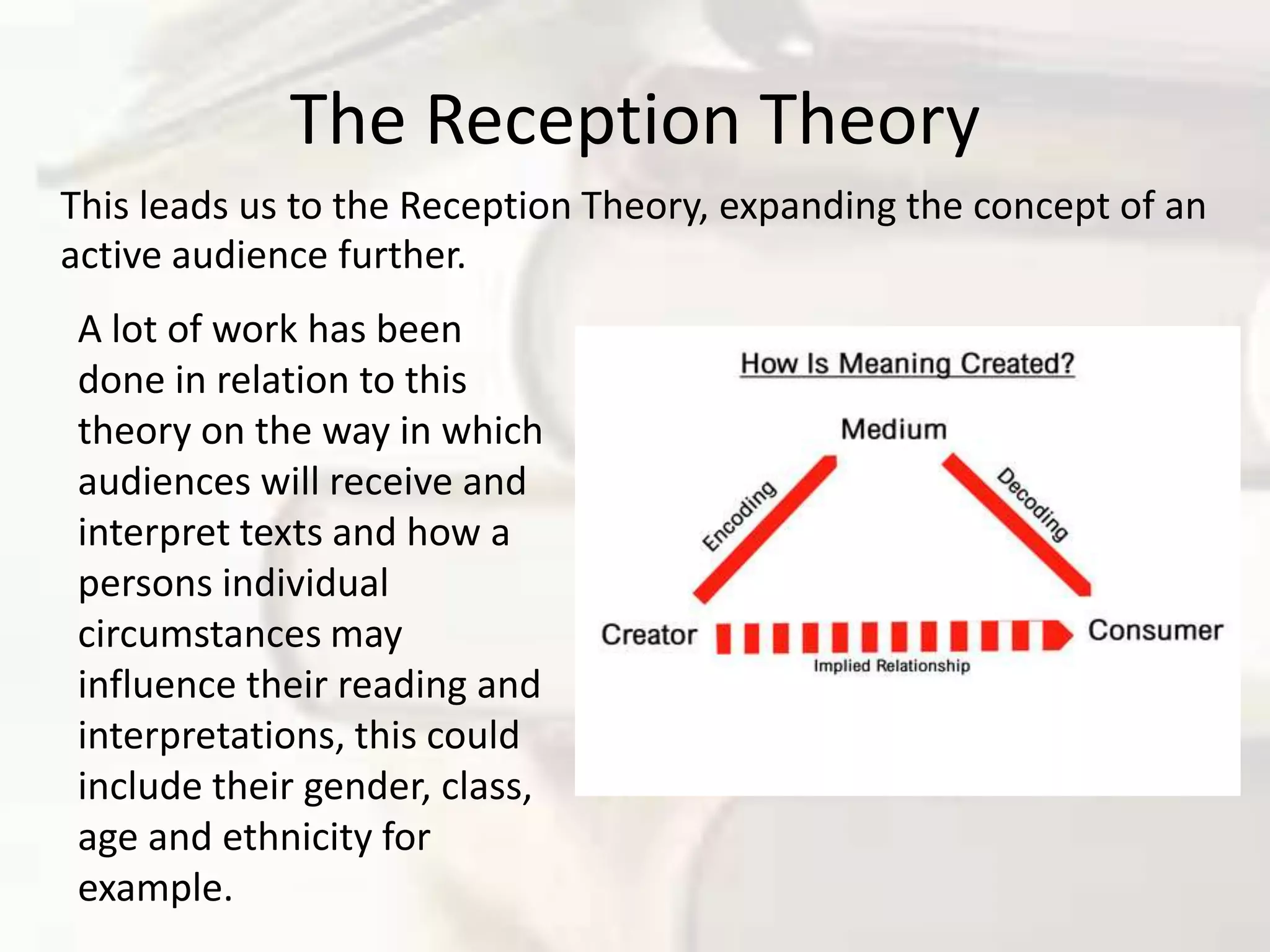 Reception theory | PPTX