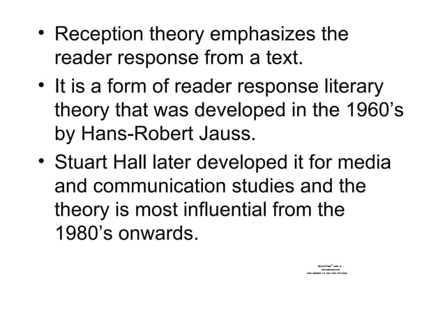 Reception Theory | PPT