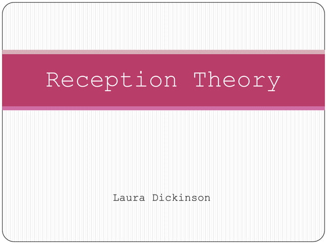 Reception theory | PPT