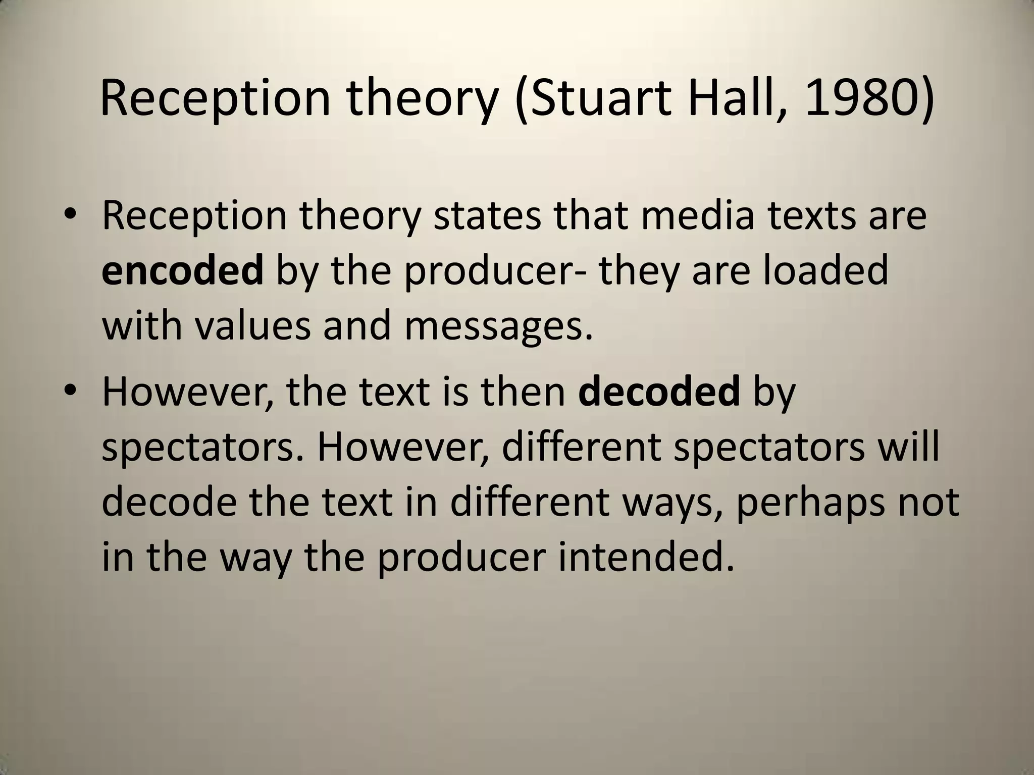 Reception theory | PPTX