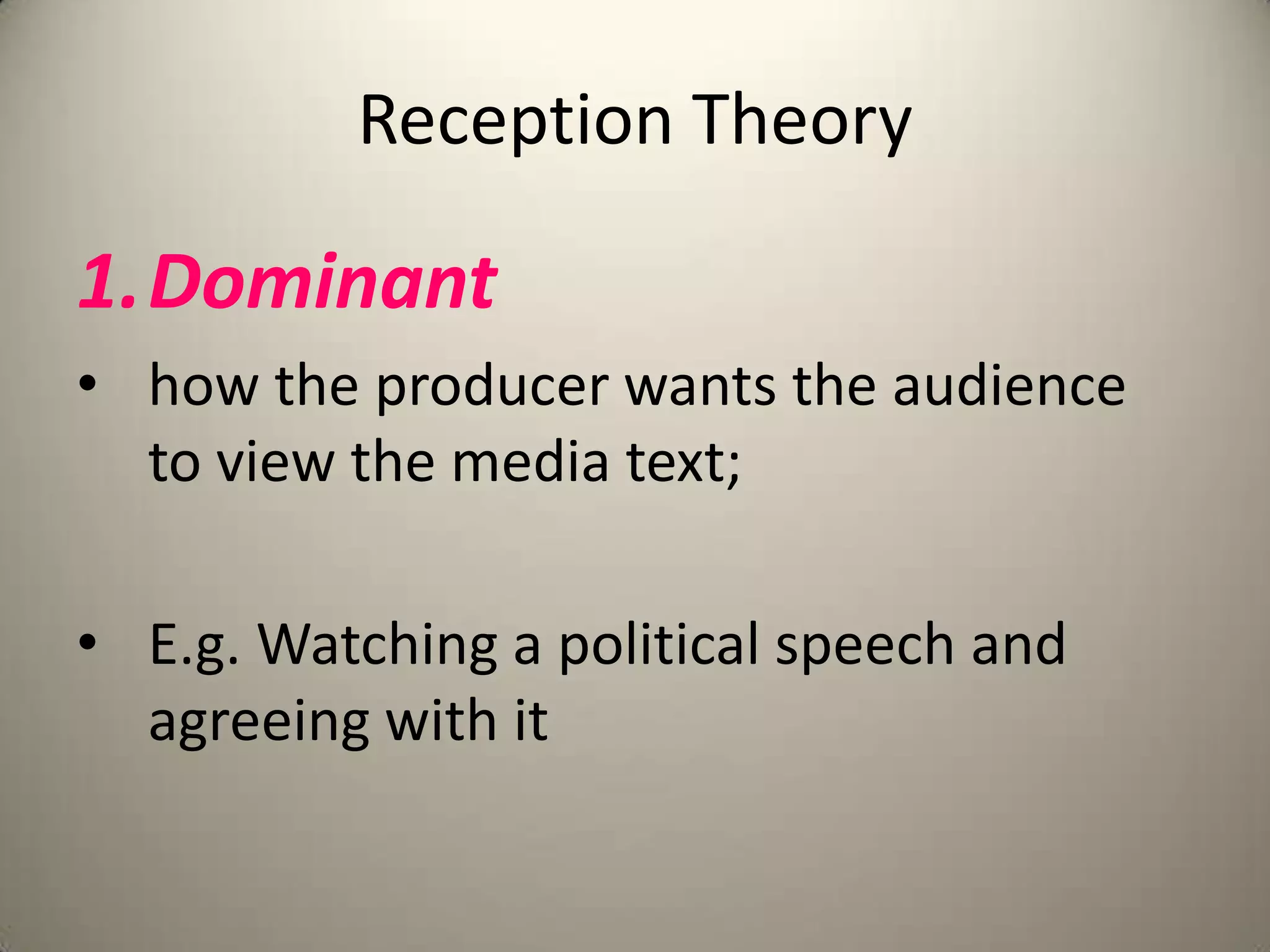 Reception theory | PPTX | Science