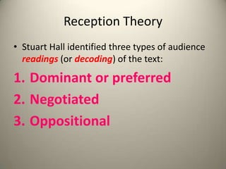 Reception theory | PPTX