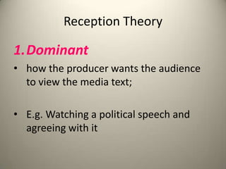 Reception theory | PPTX