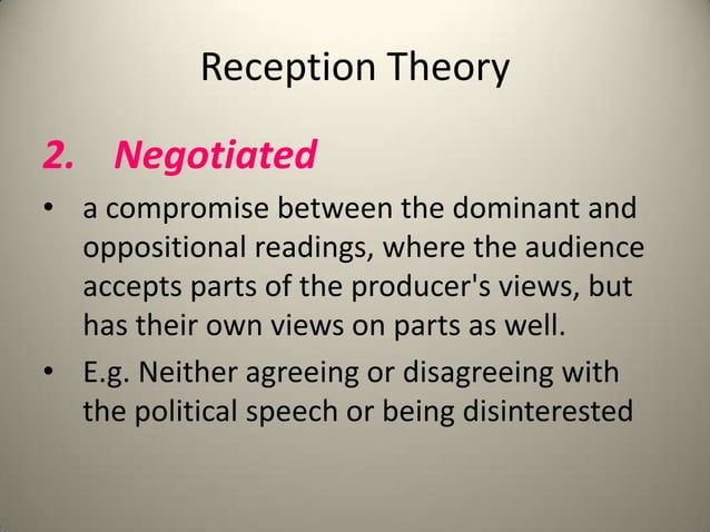 Reception theory | PPTX | Science
