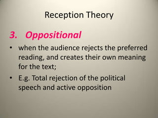 Reception theory | PPTX