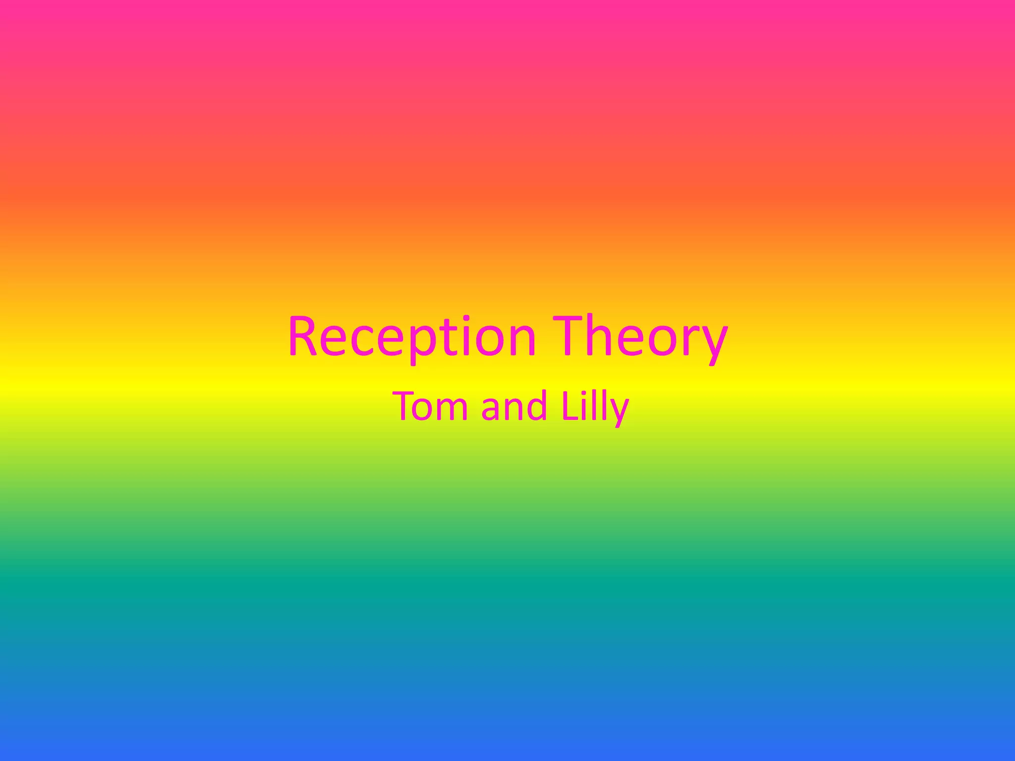 Reception theory | PPTX