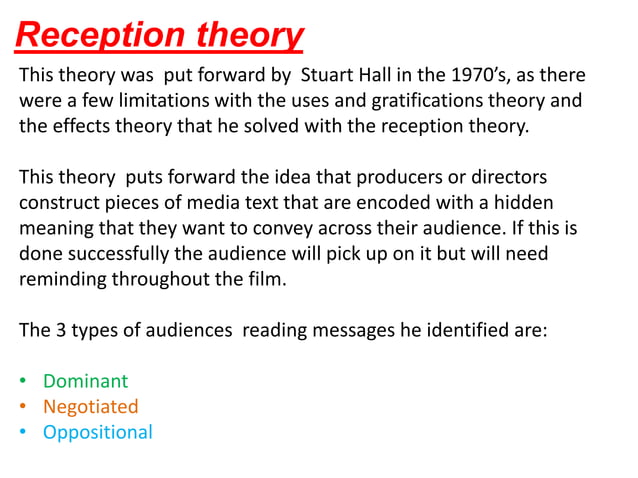 Reception theory | PPT