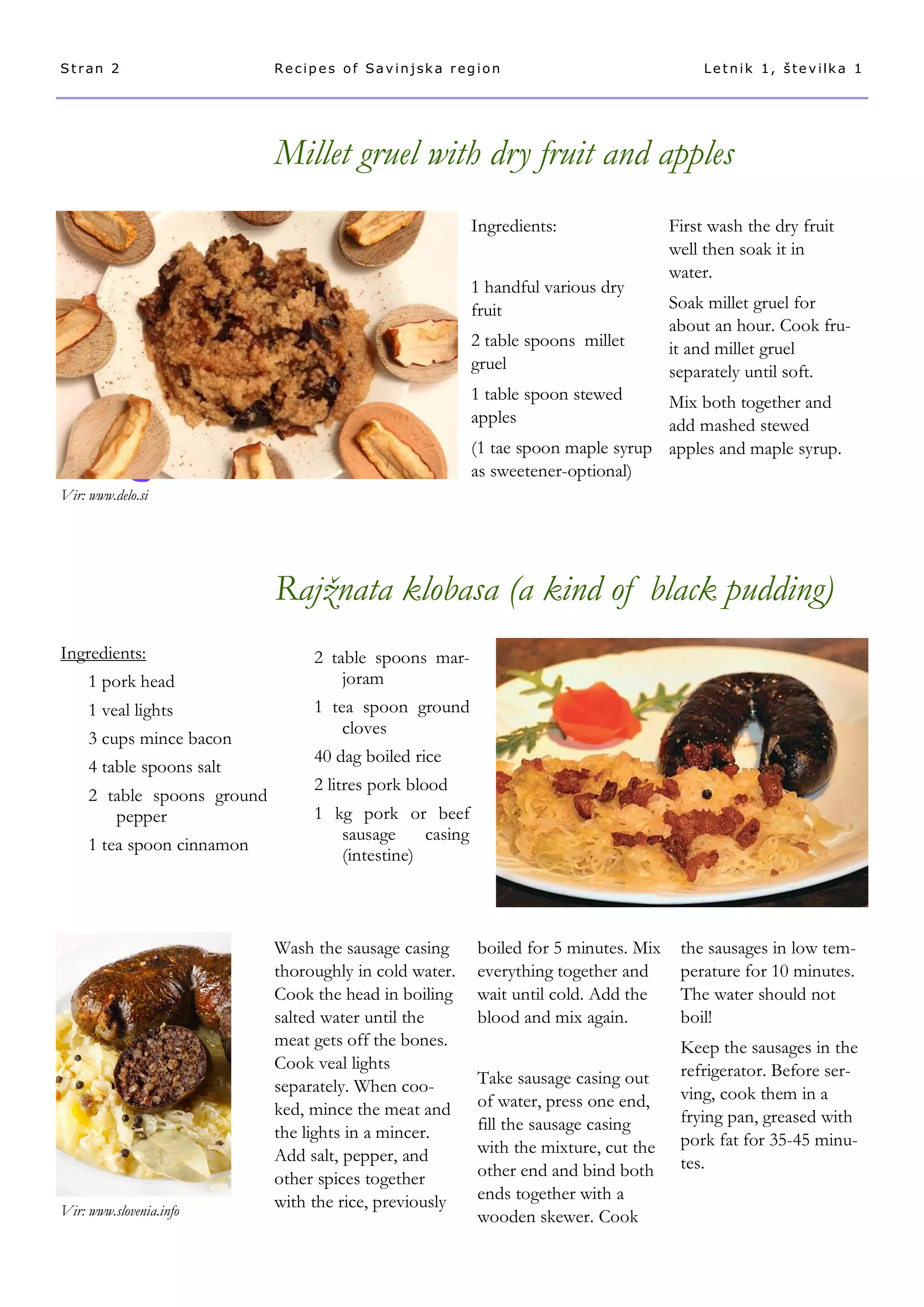 Recepti savinjske regije | PDF