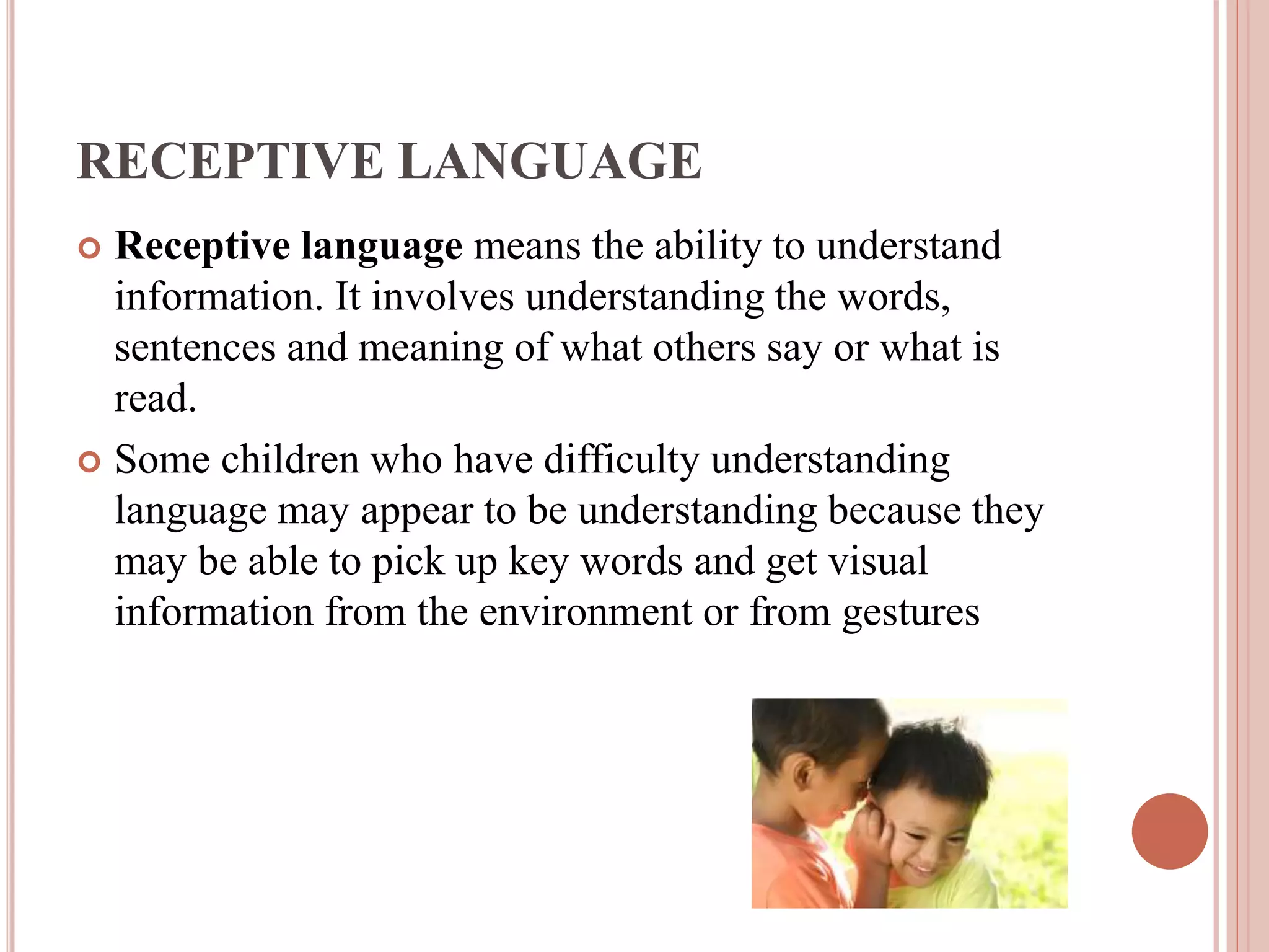 Receptive language | PPTX